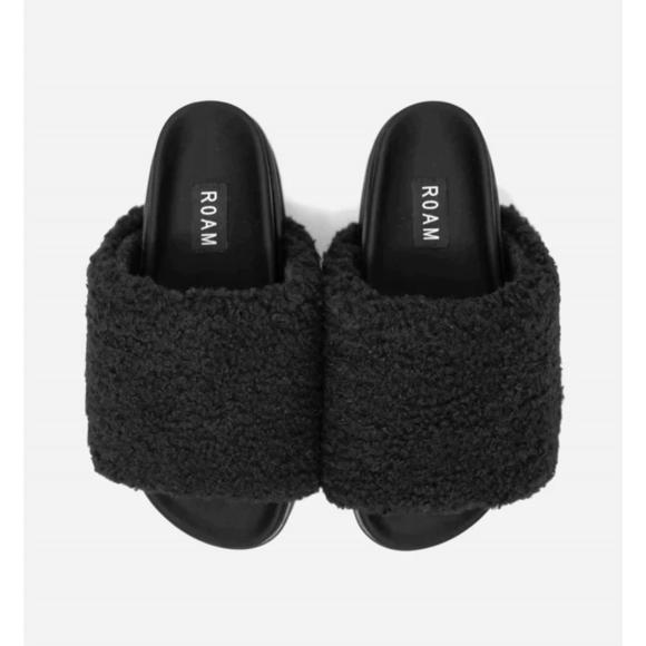 ROAM | Shoes | New Roam Fuzzy Platform In Black | Poshmark